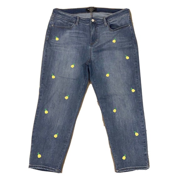 Baccini | Jeans | Baccini Cropped Denim Jeans Sz 6 Blue High Rise 245 ...